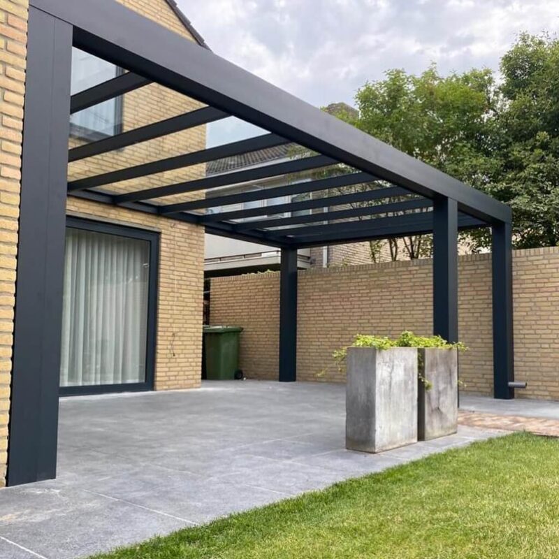 Overkapping met plat dak | Maatwerk | Pre Wood Outdoor